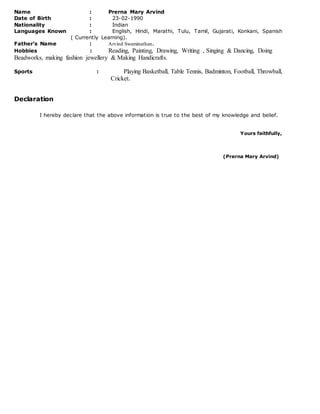 AIX_Administrator_Prerna Arvind_updated Resume | DOCX