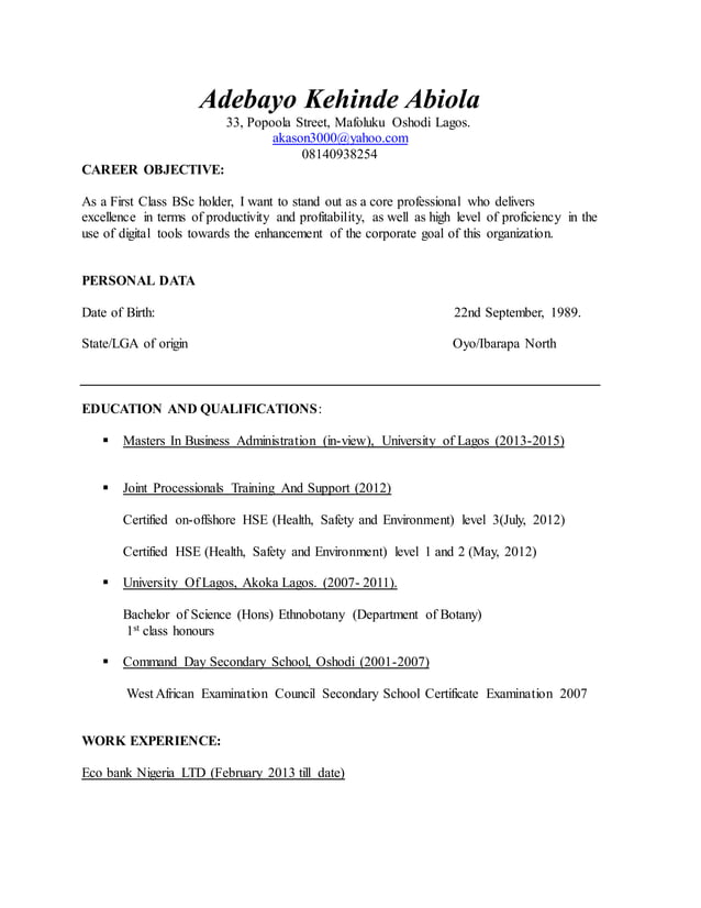 CV- Kenny original | PDF