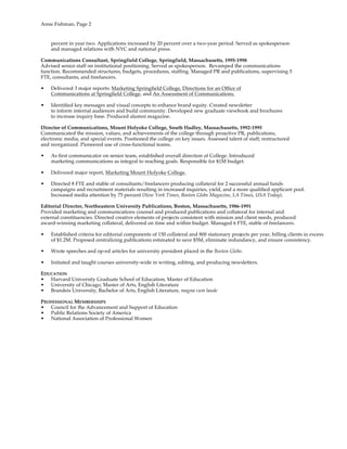 AnneFishmanResume | PDF