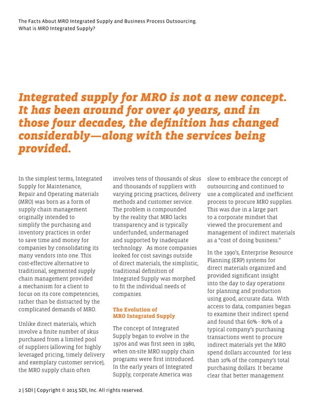 What is MRO Integrated Supply_0915 | PDF