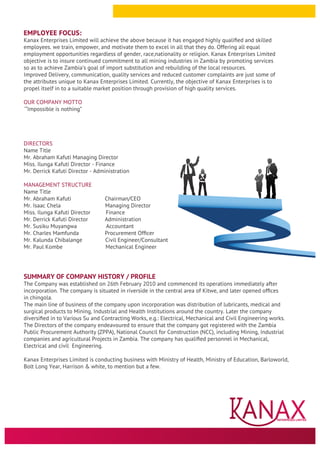 Kanax Profile(1) | PDF