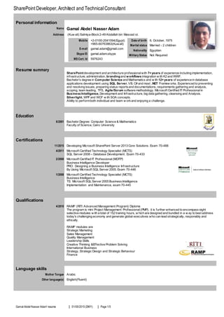 GamalAdam_CV_SPDev01_20151130 | DOCX