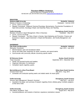 Theodore Resume | PDF