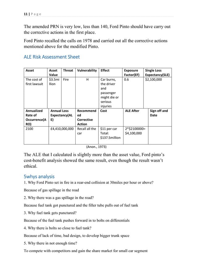 ford pinto case study | PDF