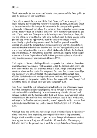 ford pinto case study | PDF
