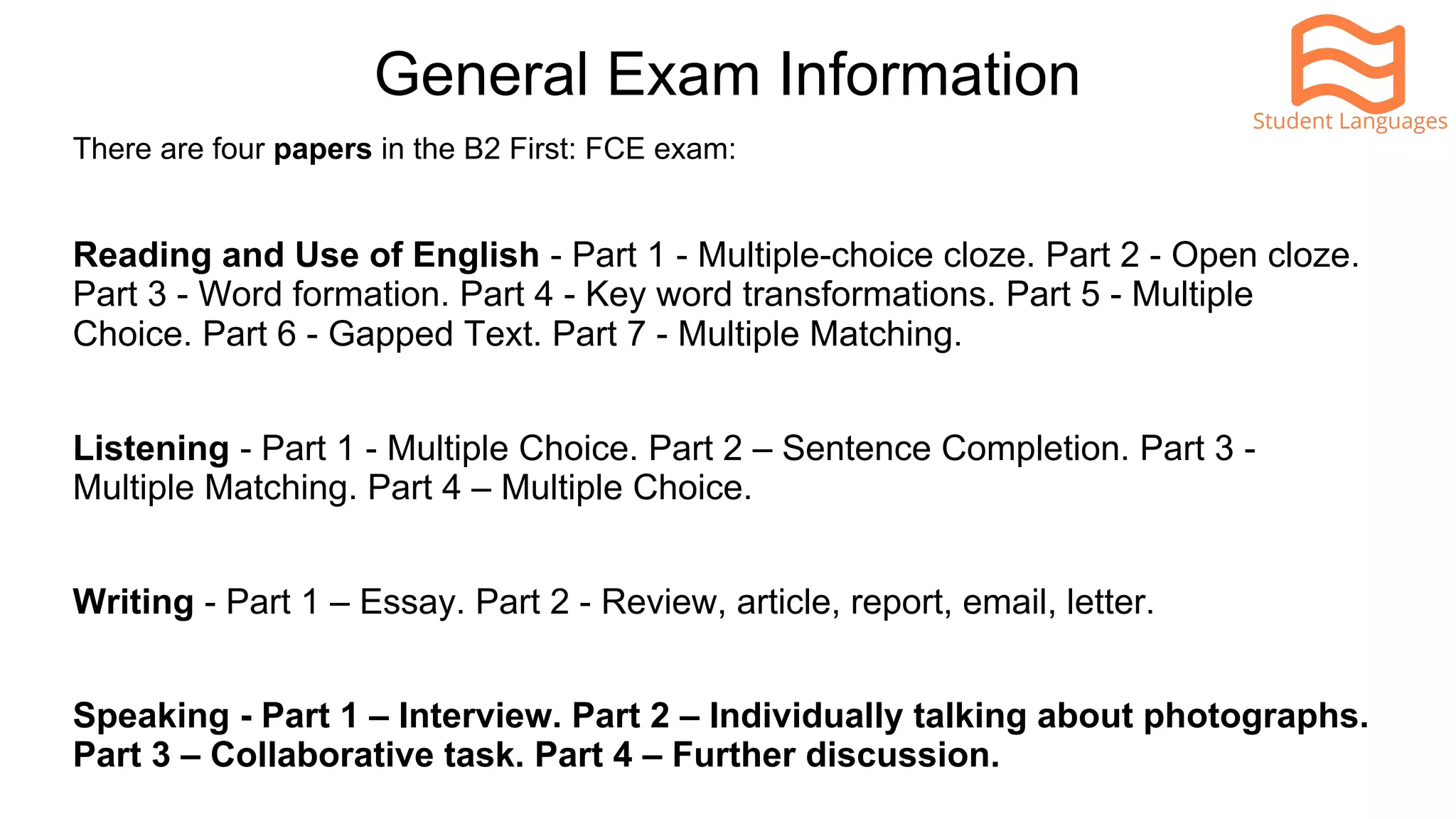 B2 First Certificate: FCE Speaking Course | PDF