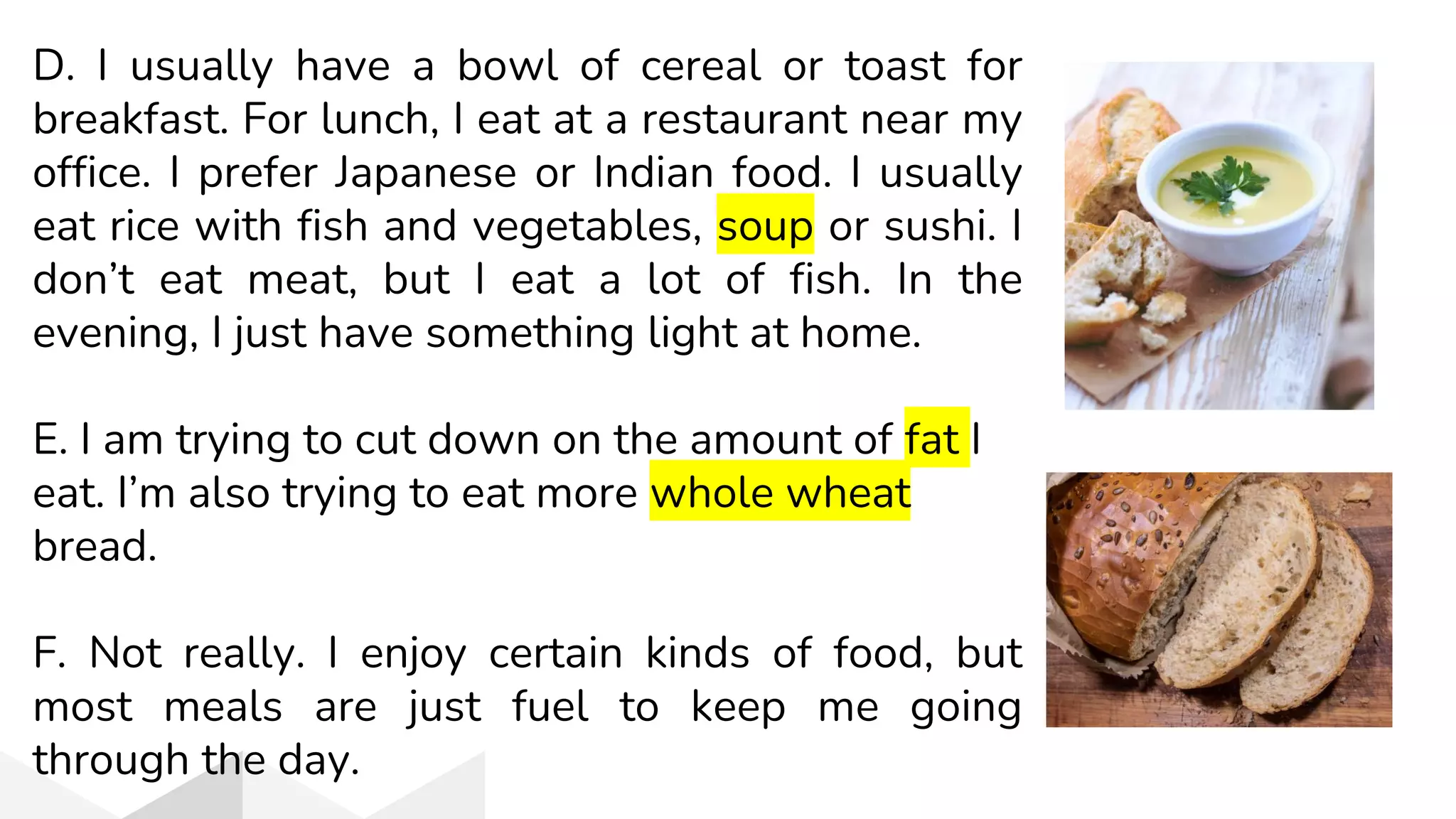 B2 Food Reading | PPT