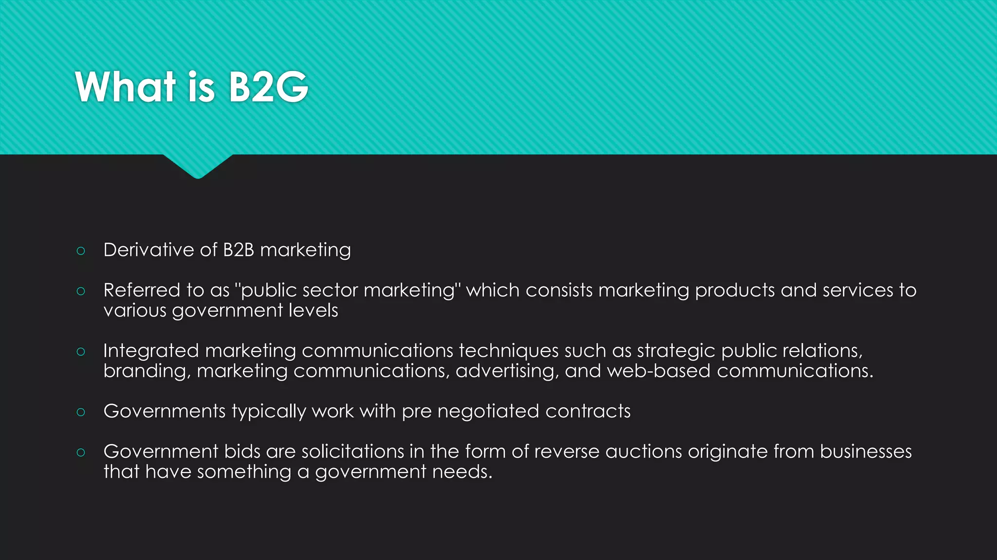 B2g marketing business to government | PPTX