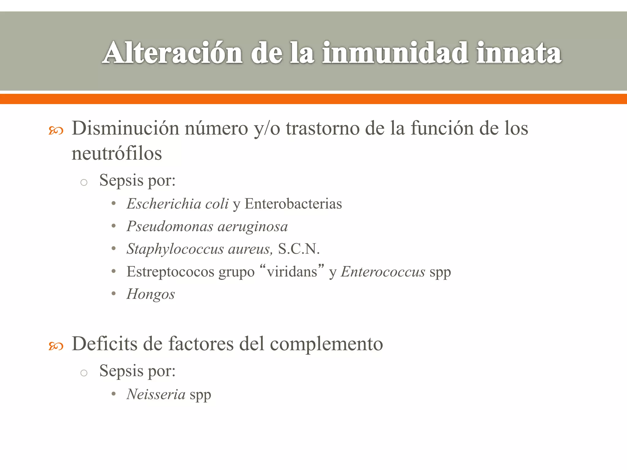 Infecciones paciente inmunocomprometido | PPTX