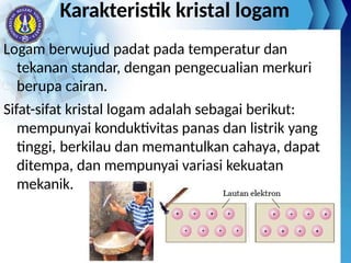 Pembelajaran jenis-jenis Kristal dan ikatannya | PPTX
