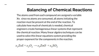 Applications of linear algebra in chemical engineerig | PPTX