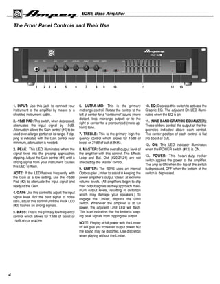 Ampeg B2RE manual | PDF