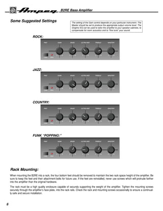 Ampeg B2RE manual | PDF