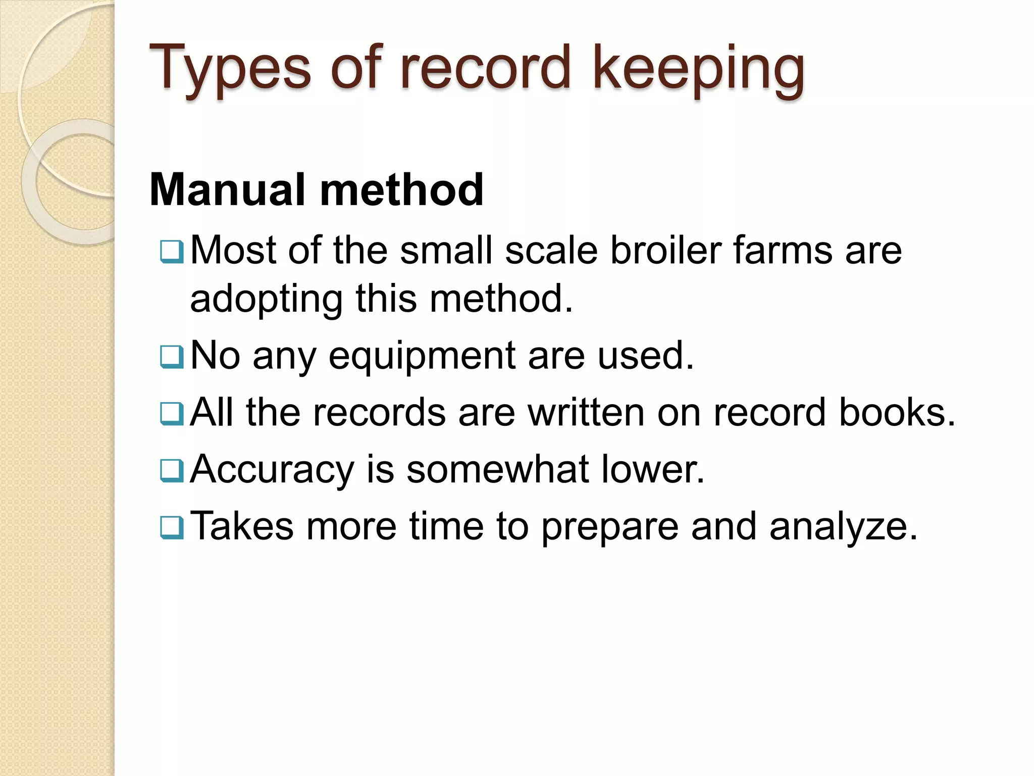 Record keeping in broiler production | PPTX
