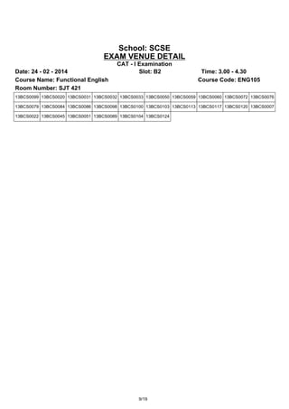 B2 seating plan | PDF | Education