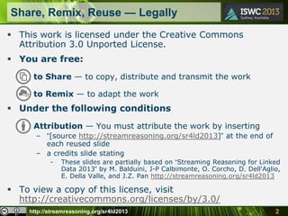 Tutorial Stream Reasoning SPARQLstream and Morph-streams | PPT