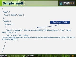 Tutorial Stream Reasoning SPARQLstream and Morph-streams | PPT