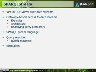 Tutorial Stream Reasoning SPARQLstream and Morph-streams | PPT