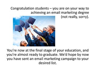 Back to School: Email Marketing University | PPTX