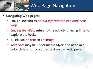 2.2.2.3 Web Page Navigation | PPTX | Internet | Computing