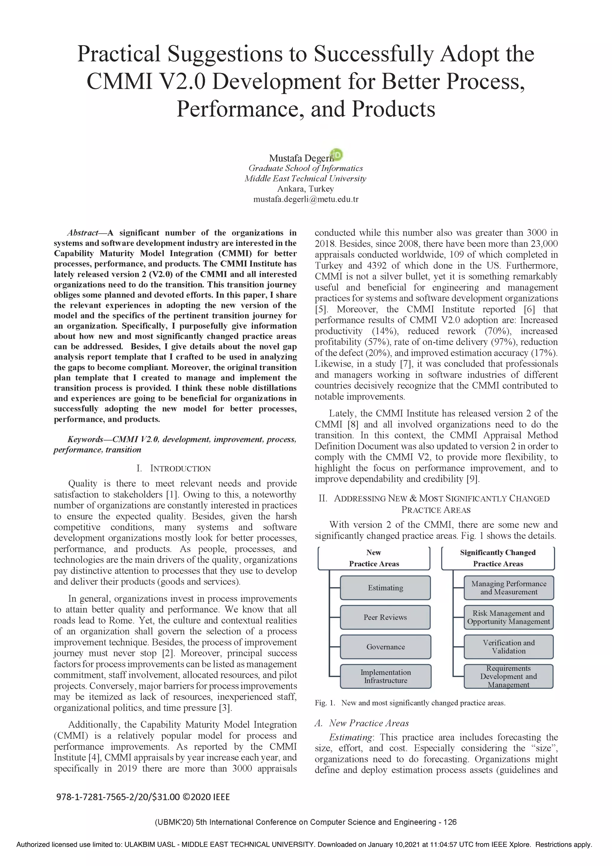 Practical Suggestions to Successfully Adopt the CMMI V2.0 Development for Better Process ...