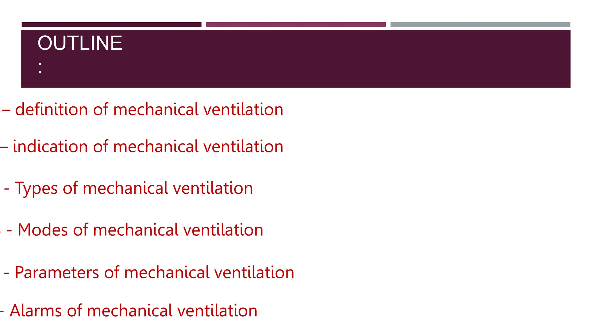 mechanical ventilator | PPTX