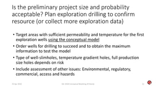B3 - Geothermal Project Risk Management Using Conceptual Reservoir ...