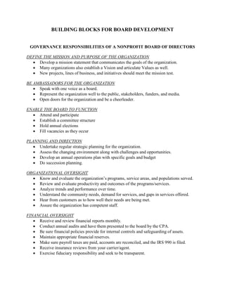 B3 building blocks for board development - materials | PDF