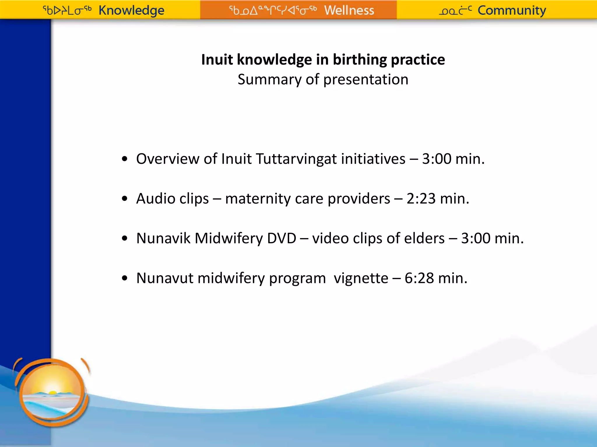 Inuit knowledge in birthing practice | PDF