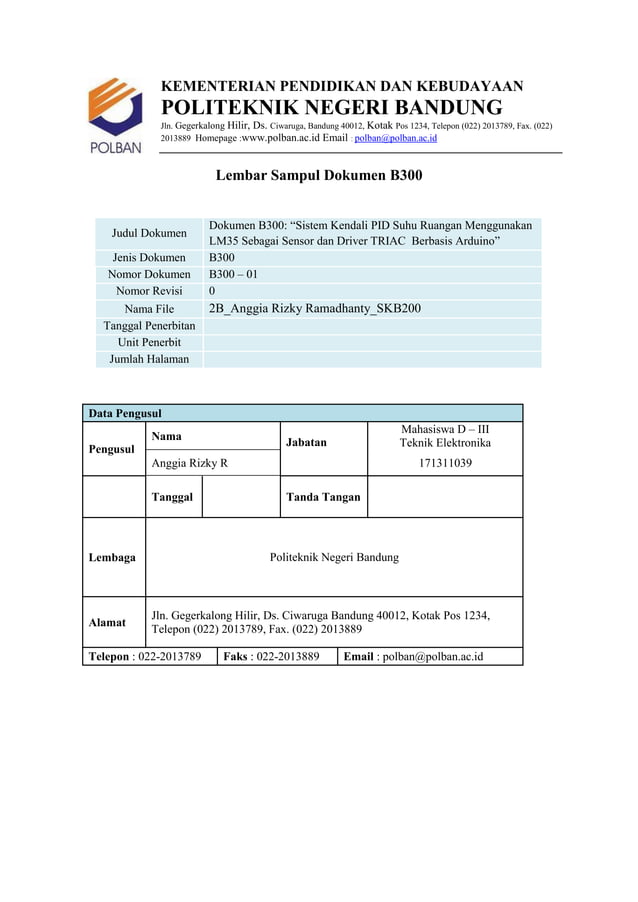 B300 - Sistem Kendali PID Suhu Ruangan Menggunakan LM35 Sebagai Sensor ...