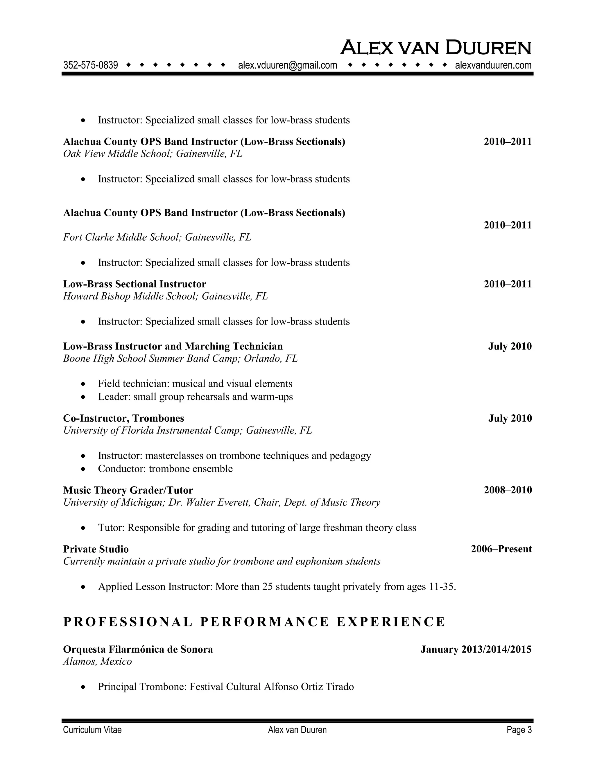 van_Duuren CV February 2015 | PDF