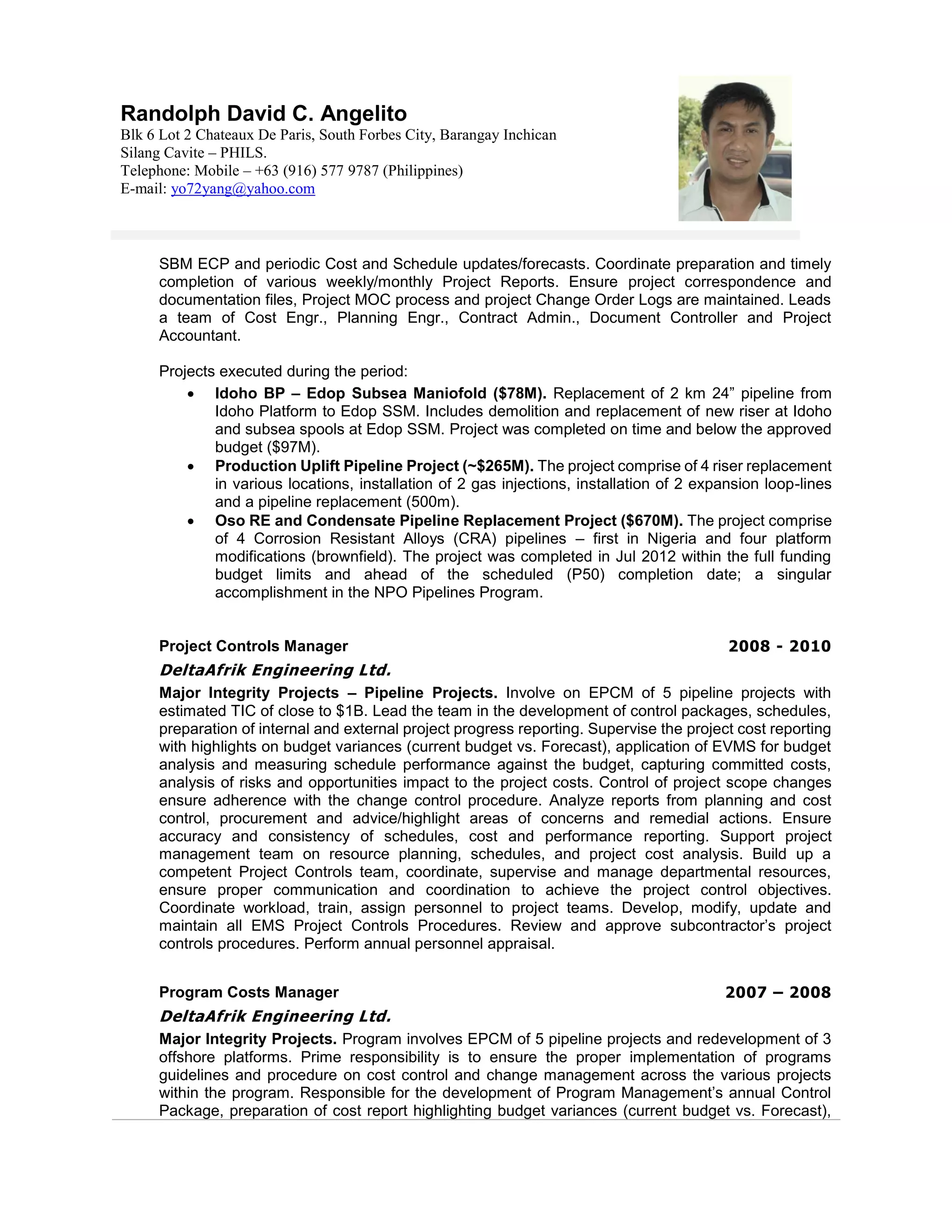 Randolph Angelito CV | PDF