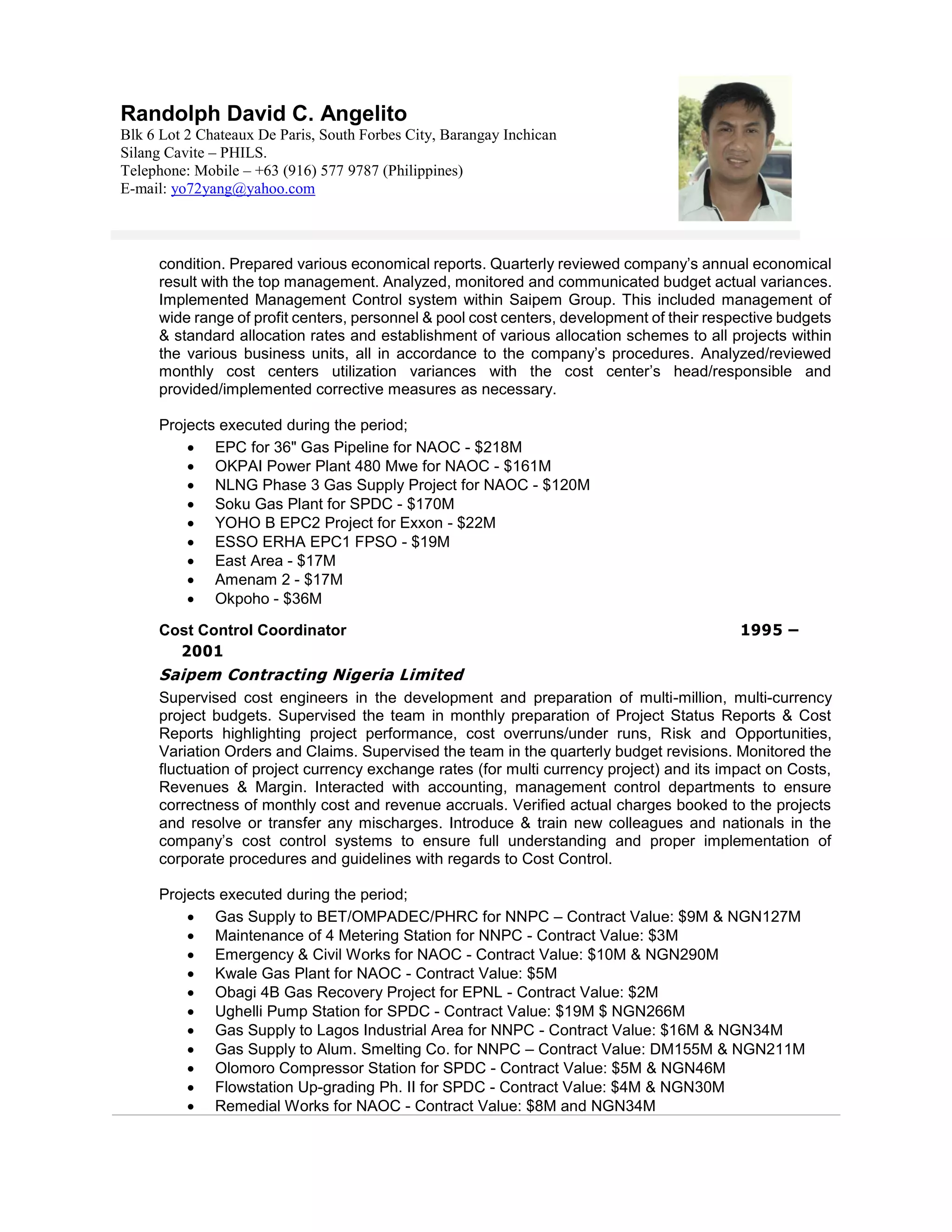 Randolph Angelito CV | PDF