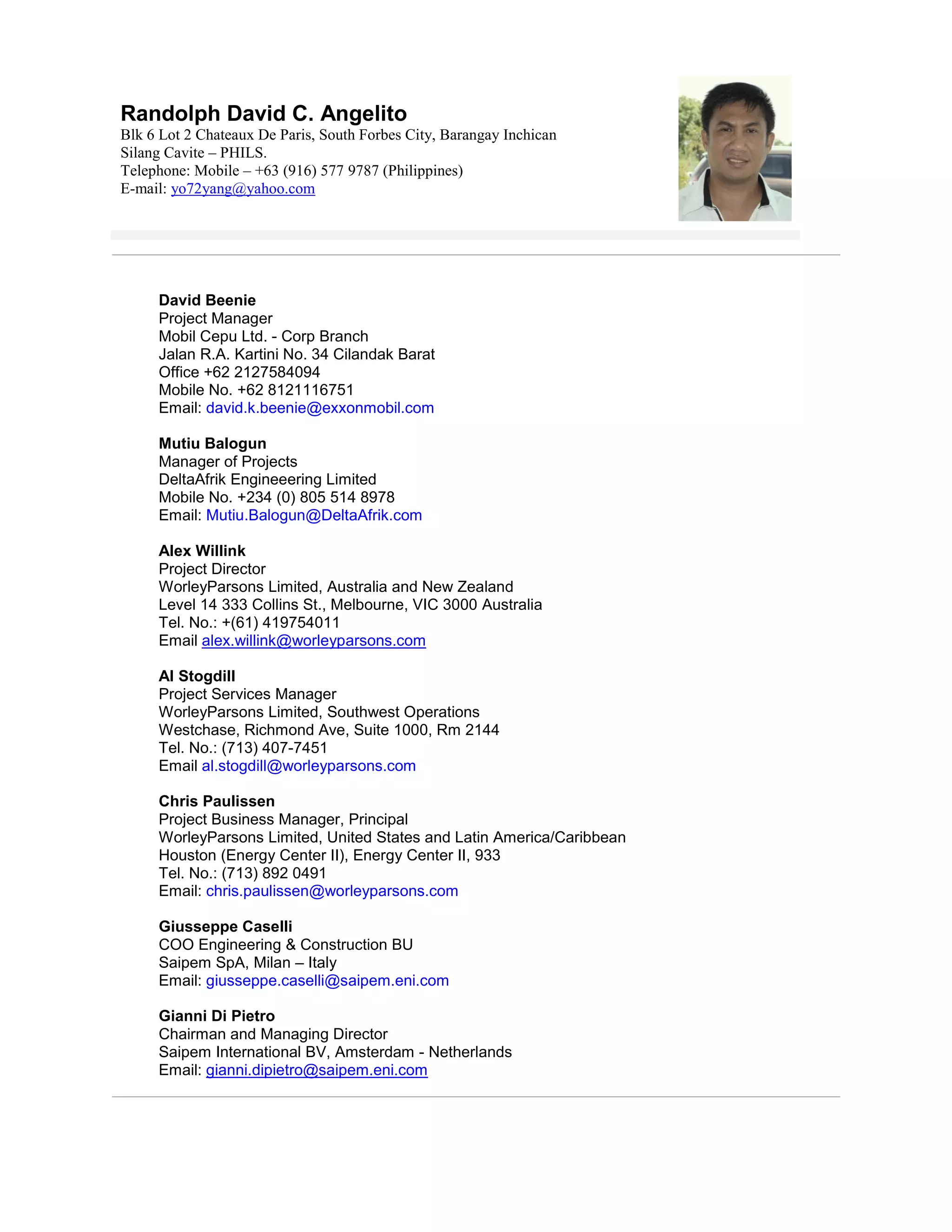 Randolph Angelito CV | PDF