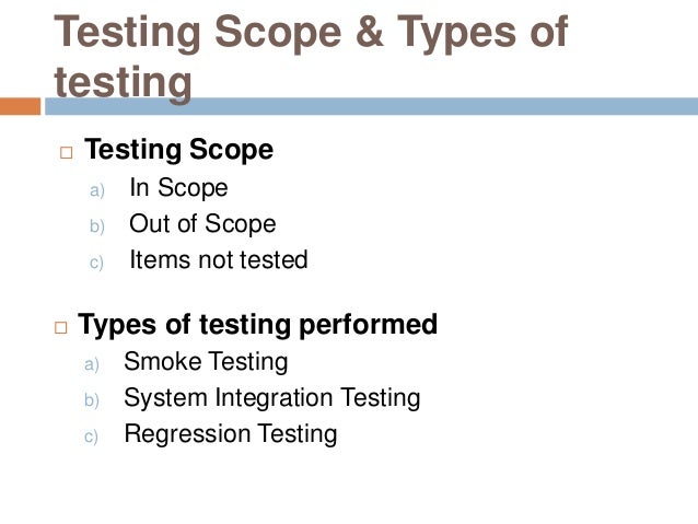 Software testing Report