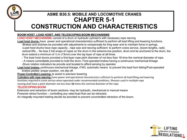 B30 5 ASME-MOBILE AND LOCOMOTIVE CRANES | PPTX