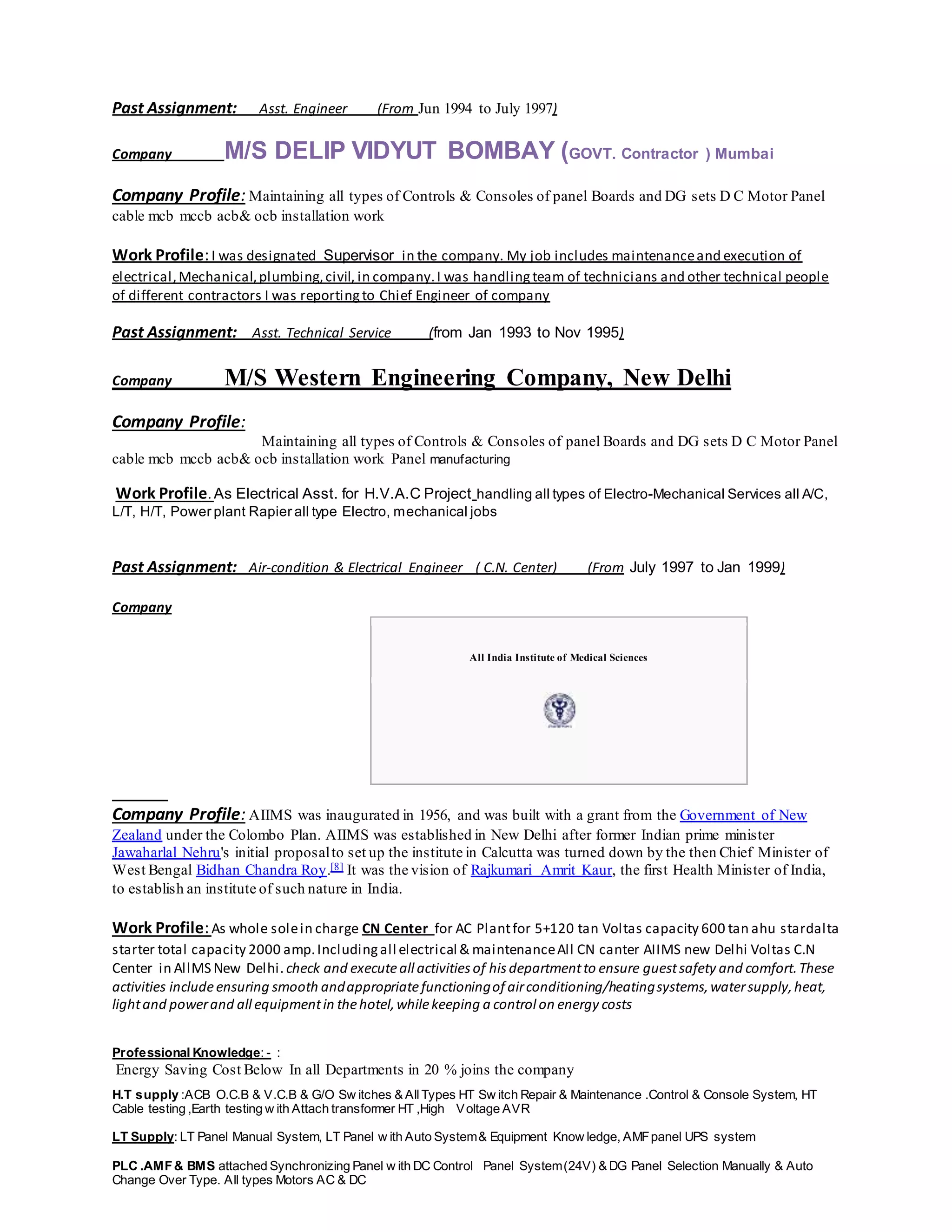 ashok kumar tiwari resume | DOCX