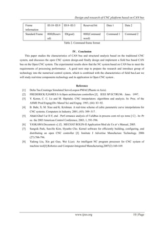 Design and research of CNC platform based on CAN bus | PDF