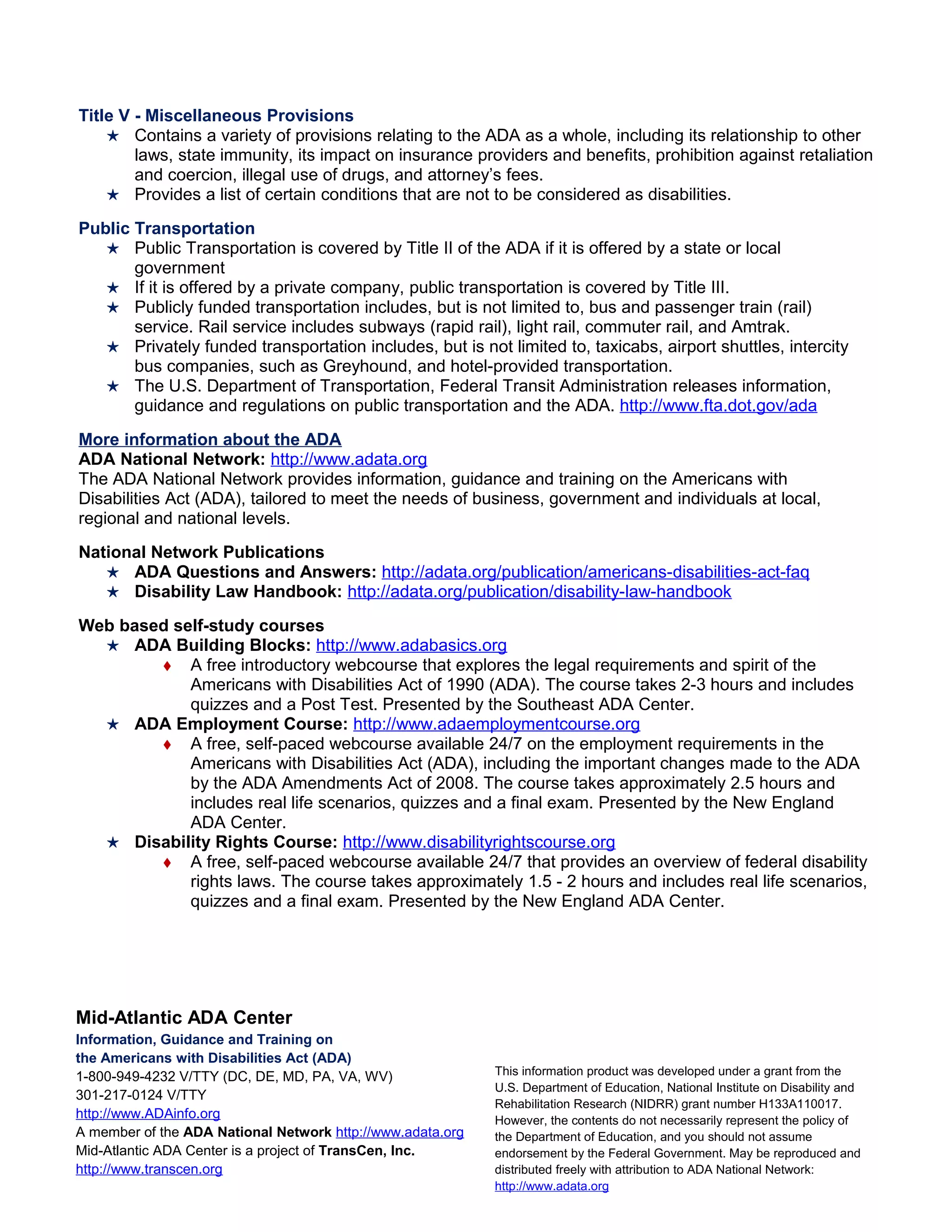 -The Americans with Disabilities Act fact sheet 3-27-14 | DOC