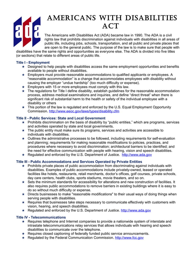 -The Americans with Disabilities Act fact sheet 3-27-14 | DOC