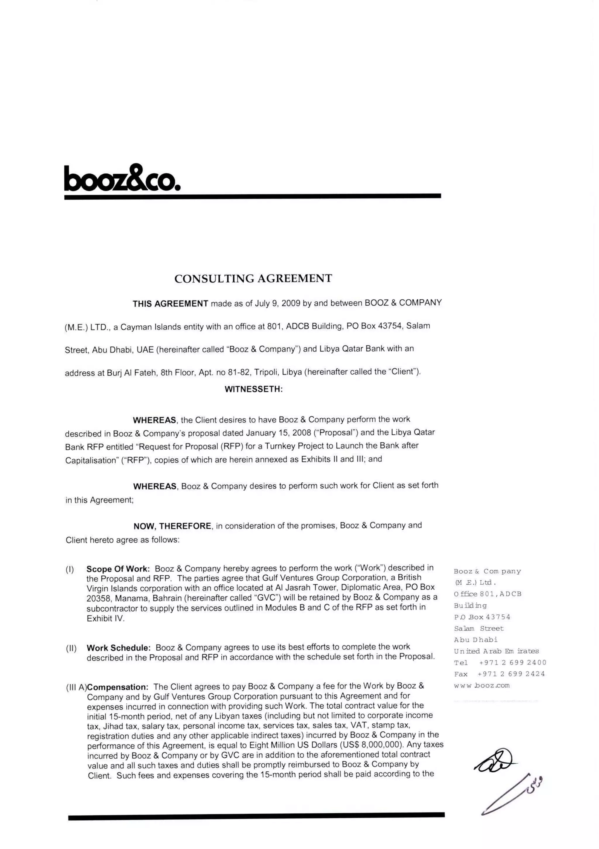 B3149200010001 libya qatar bank contract | PDF