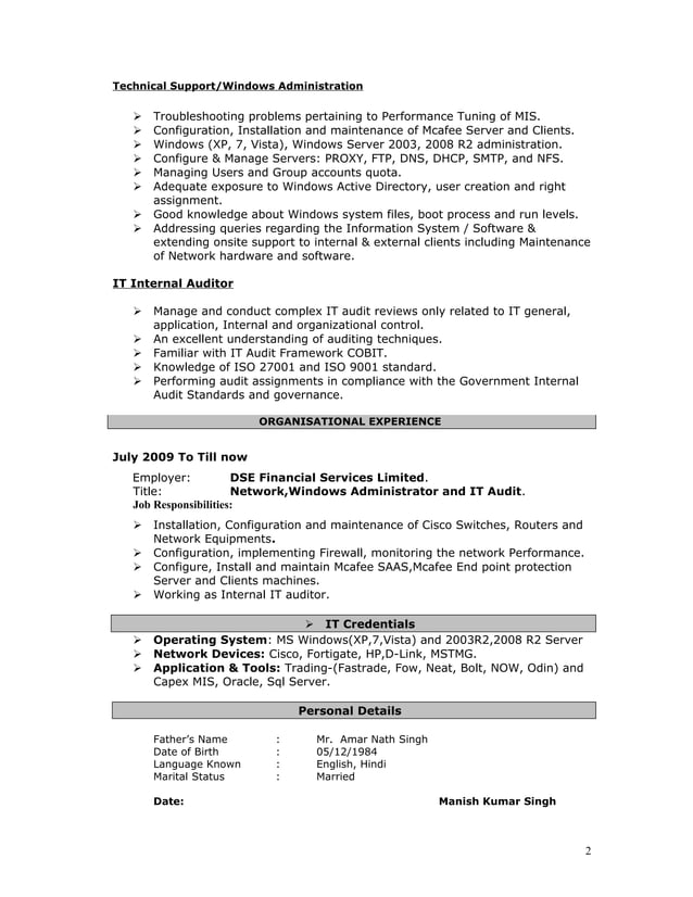 Manish_Singh_audi29072015 | DOC | Operating Systems | Computer Software and Applications