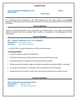 JAYESH | DOC | Manufacturing Industry | Industries