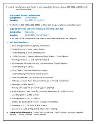 JAYESH | DOC | Manufacturing Industry | Industries