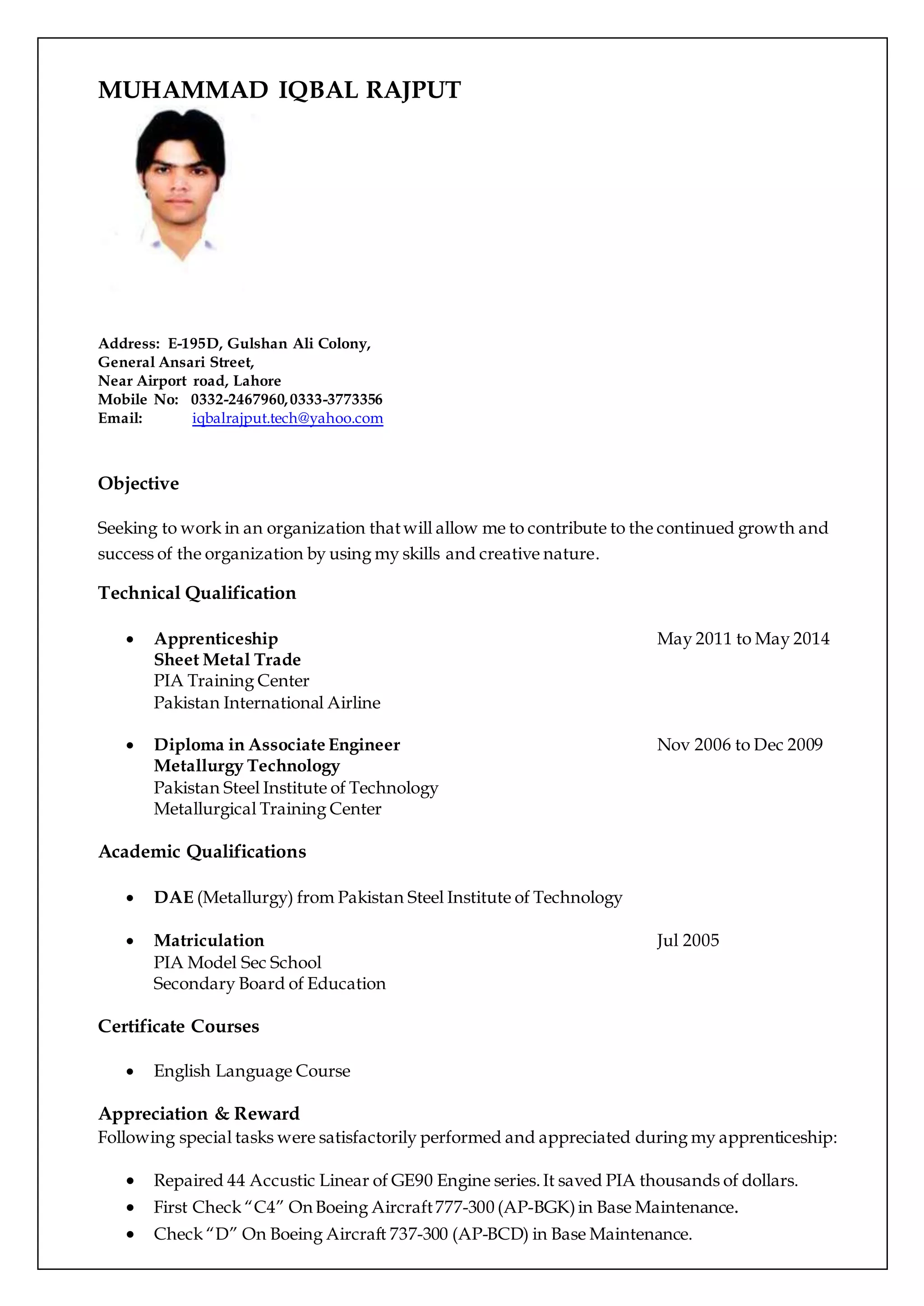 Muhammad Iqbal Rajput | DOCX