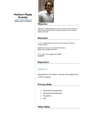 Haitham Embaby CV. | DOC