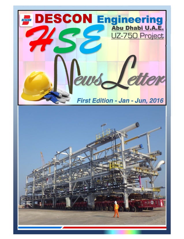 Descon HSE News Letter - UZ750 Project, January - June 2016 | PDF