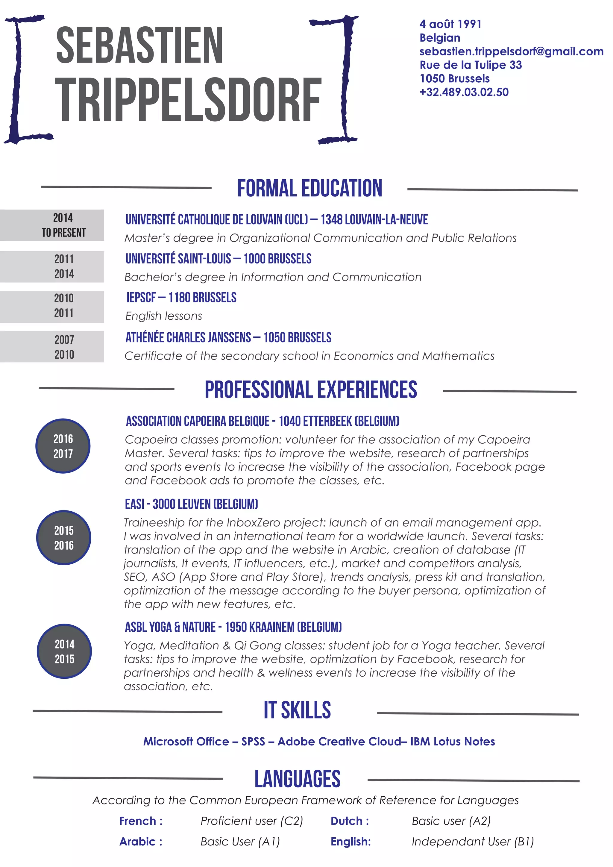 Sebastien Trippelsdorf CV | PDF