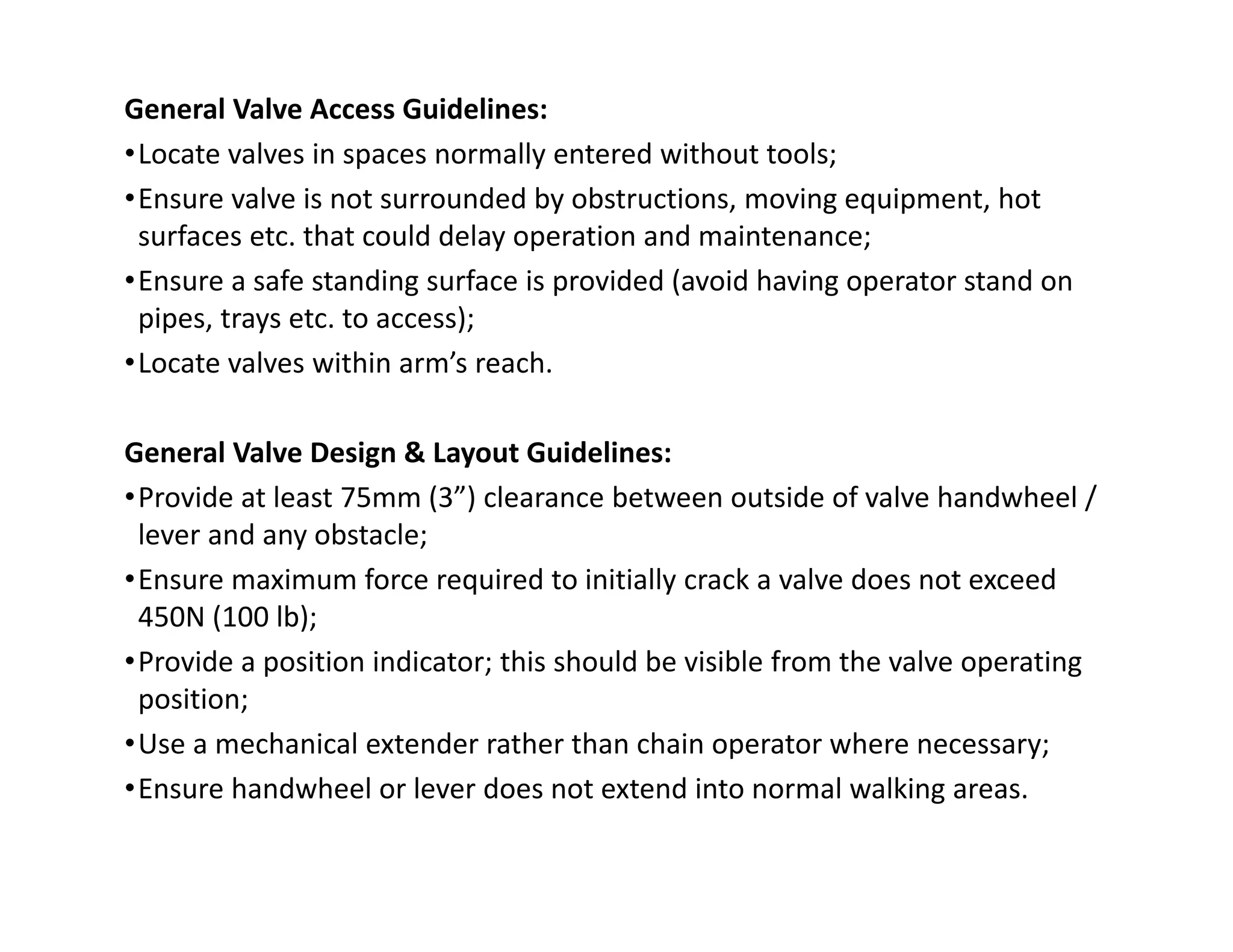 Valve Placement Guidelines | PDF