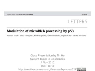 paper review of "modulation of microRNA processing by p53" | PPT | Free Download